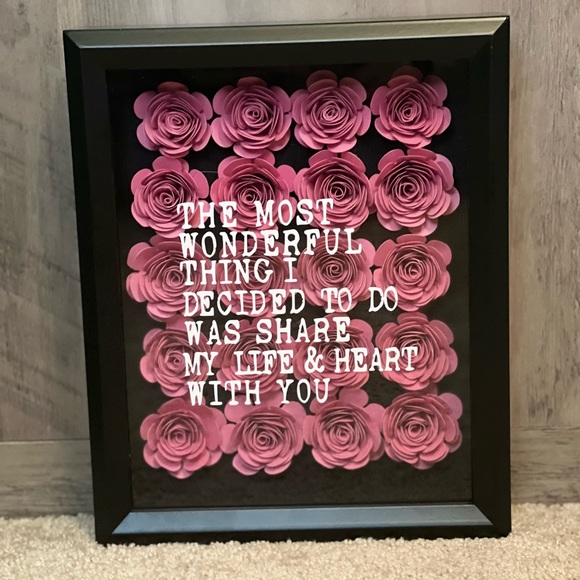 Art | Rolled Paper Flower Shadow Box | Poshmark